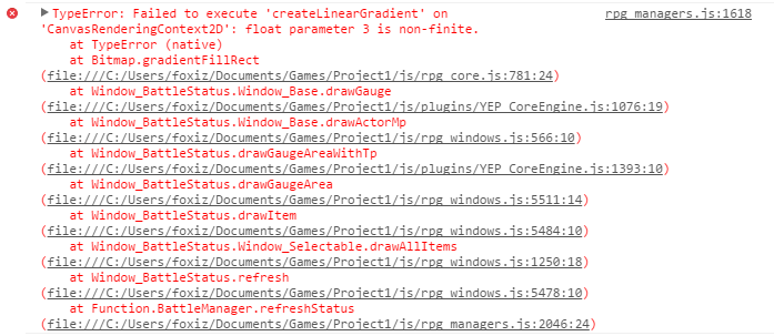 Yanfly Core Engine - Error during Side View Battle | RPG Maker Forums
